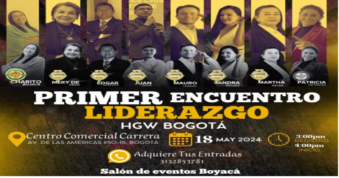 PRIMER ENCUENTRO DE LIDERAZGO HGW BOGOTÁ | Ticketcode
